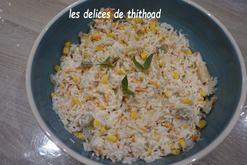 Salade de riz , surimi et maïs | Les Délices de Thithoad