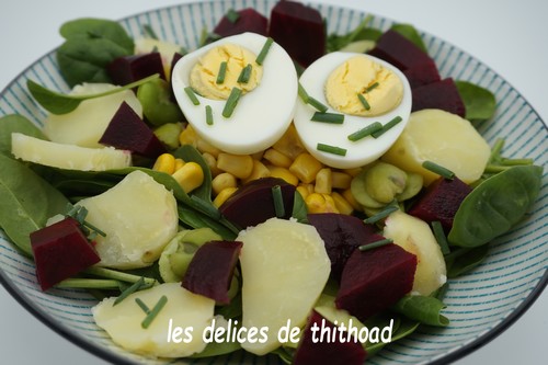 Salade de pommes de terre et betteraves (ww) | Les Délices de Thithoad
