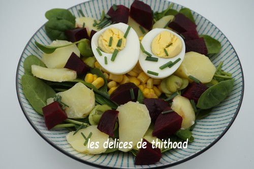 Salade de pommes de terre et betteraves (ww) | Les Délices de Thithoad